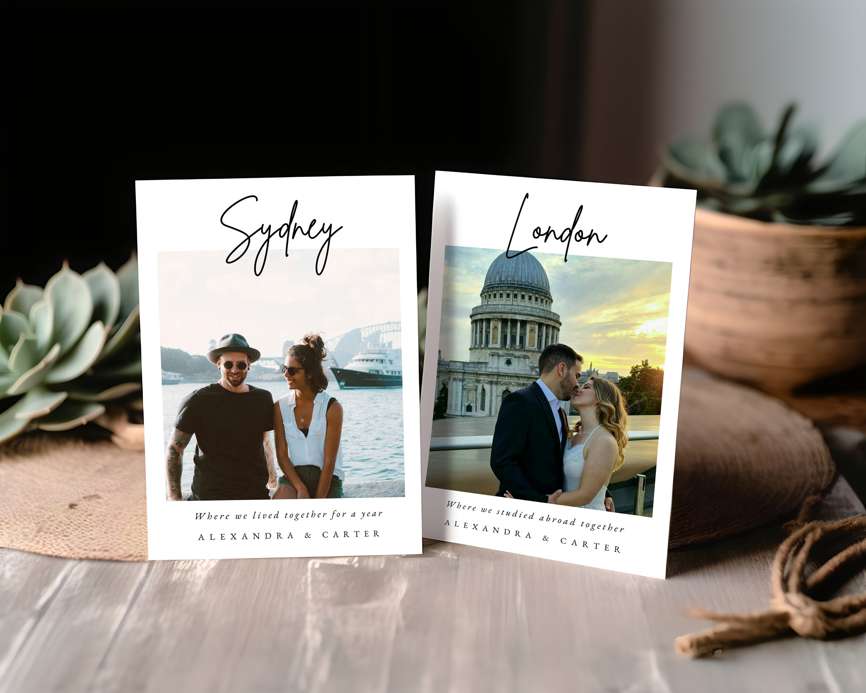 Photo Table Numbers Template, Travel Theme Table Numbers, Destination ...
