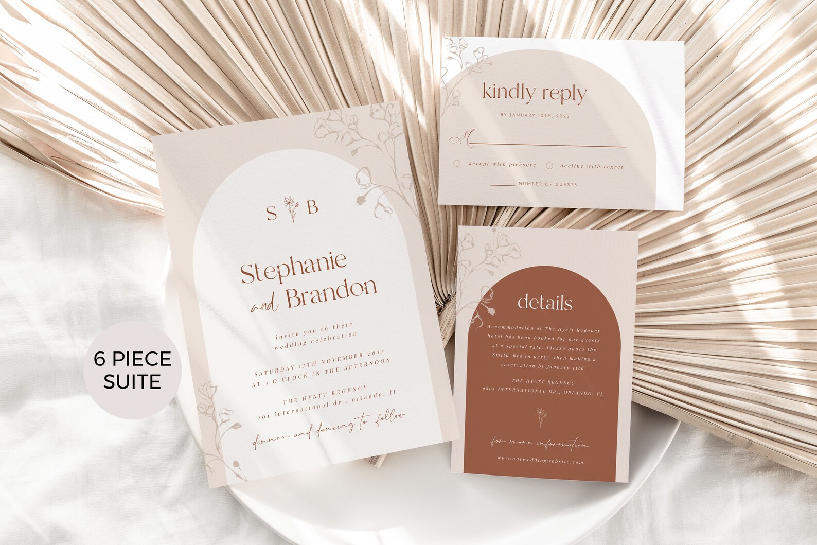 Modern Arch Wedding Invitation Set Minimalist Invitation - Etsy