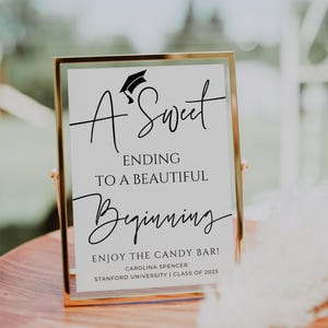 Graduation Candy Bar Sign Template, Graduation Table Sign, Graduation ...