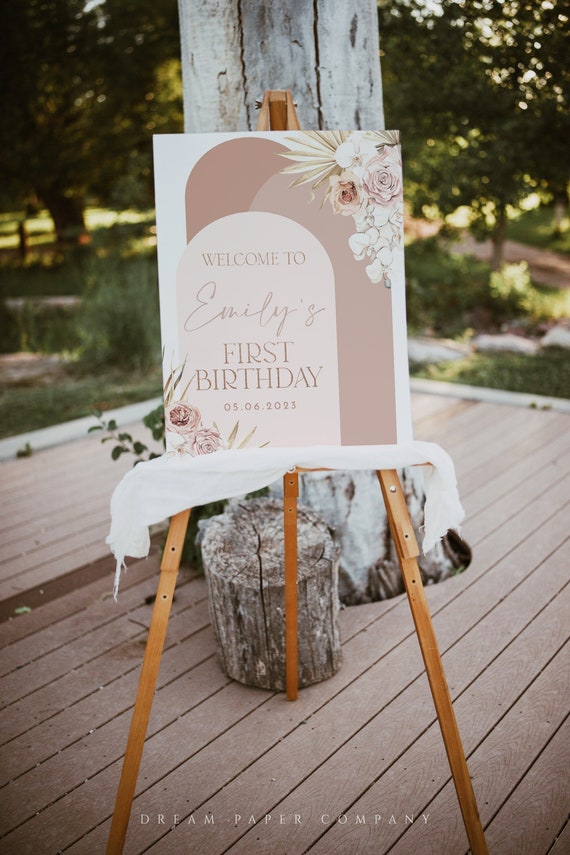 Boho Birthday Welcome Sign Arch Welcome Sign Bohemian - Etsy