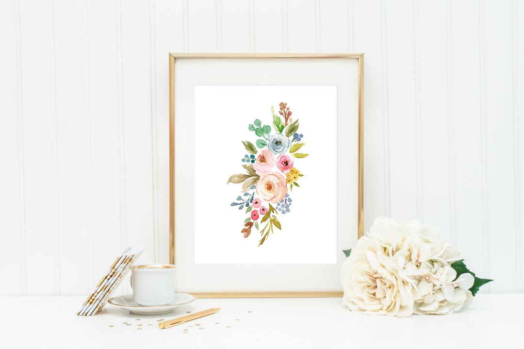 Floral Printable Floral Arrangement Floral Nursery Decor - Etsy