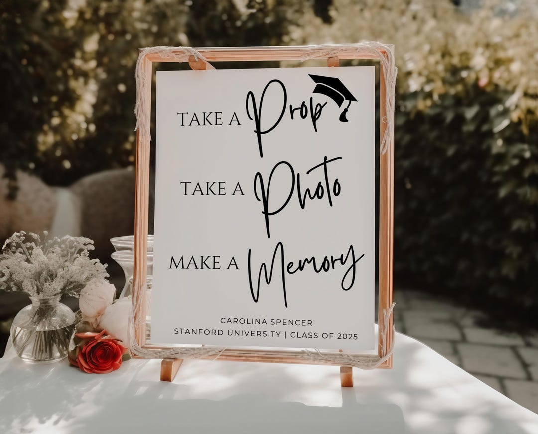 Graduation Photo Booth Sign Template, Graduation Table Sign, Graduation ...