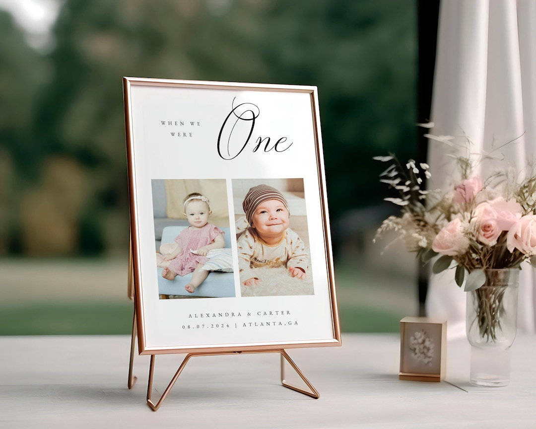 When We Were Age Table Numbers, Photo Table Numbers Template, Childhood ...