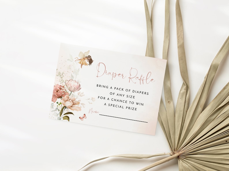 Fairy Diaper Raffle Template Magical Fairies Diaper Raffle - Etsy