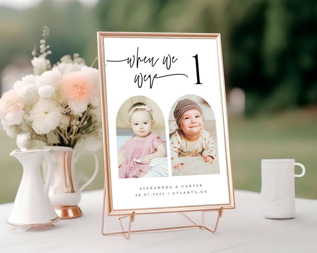 Photo Table Numbers Template, When We Were Age Table Numbers, Editable ...