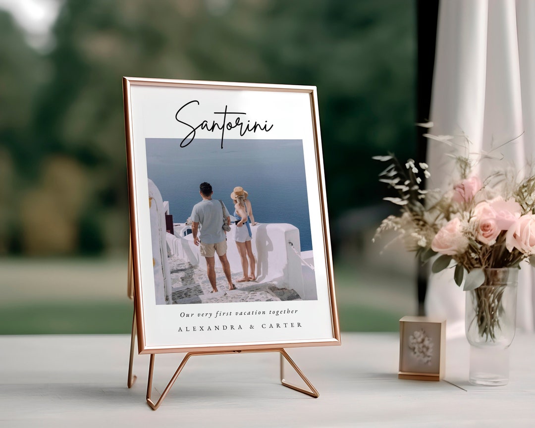 Photo Table Numbers Template, Travel Theme Table Numbers, Destination ...