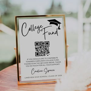 Graduation College Fund Sign Template, Graduation Table Sign, Future ...