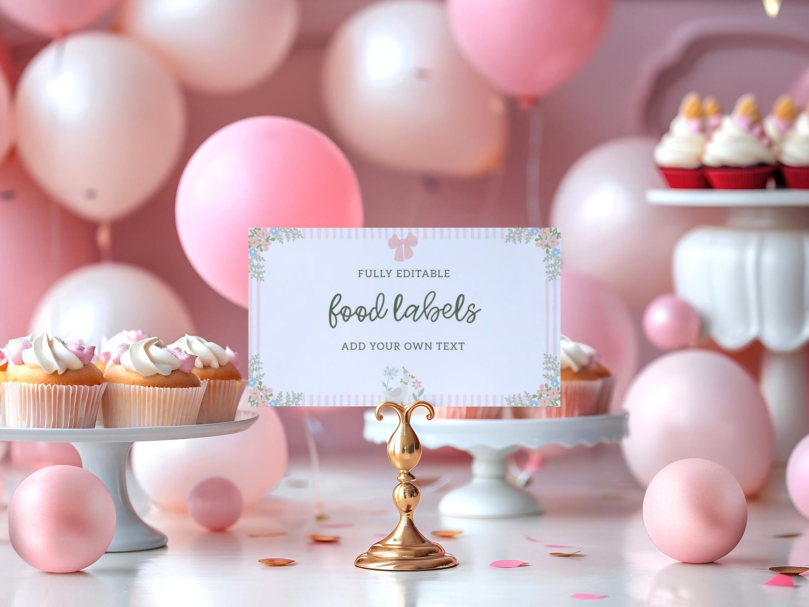 Silly Goose Food Labels Template, Goose 1st Birthday Food Labels, Goose ...