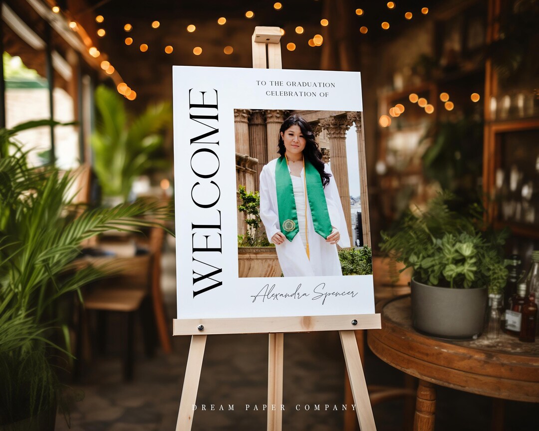 Graduation Party Welcome Sign Template, Class of 2025, Graduation Photo ...