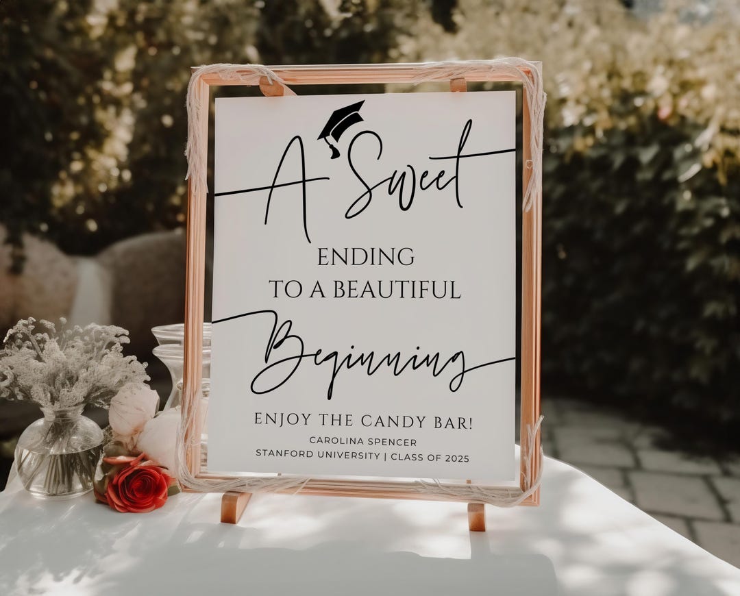 Graduation Candy Bar Sign Template, Graduation Table Sign, Graduation ...