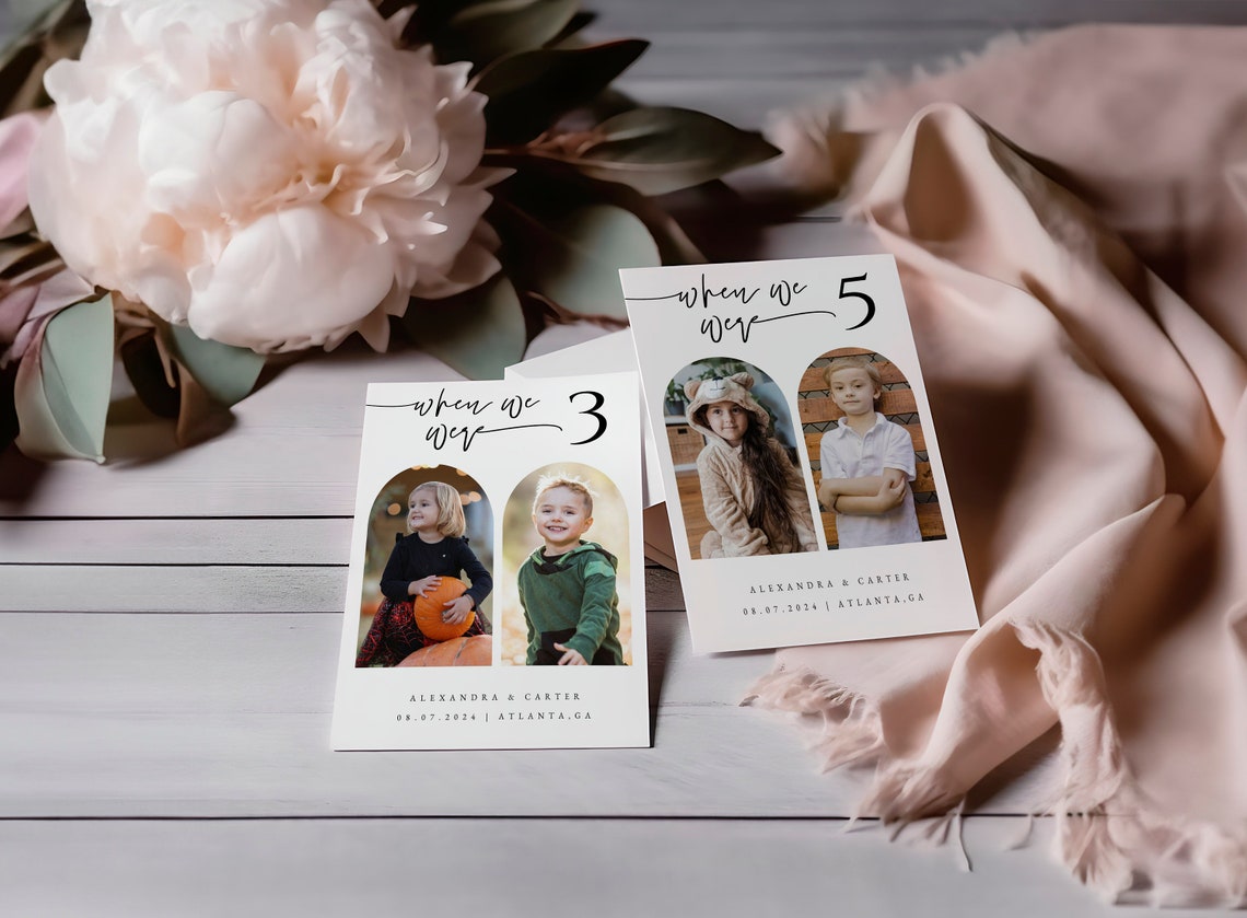 Photo Table Numbers Template, When We Were Age Table Numbers, Editable ...