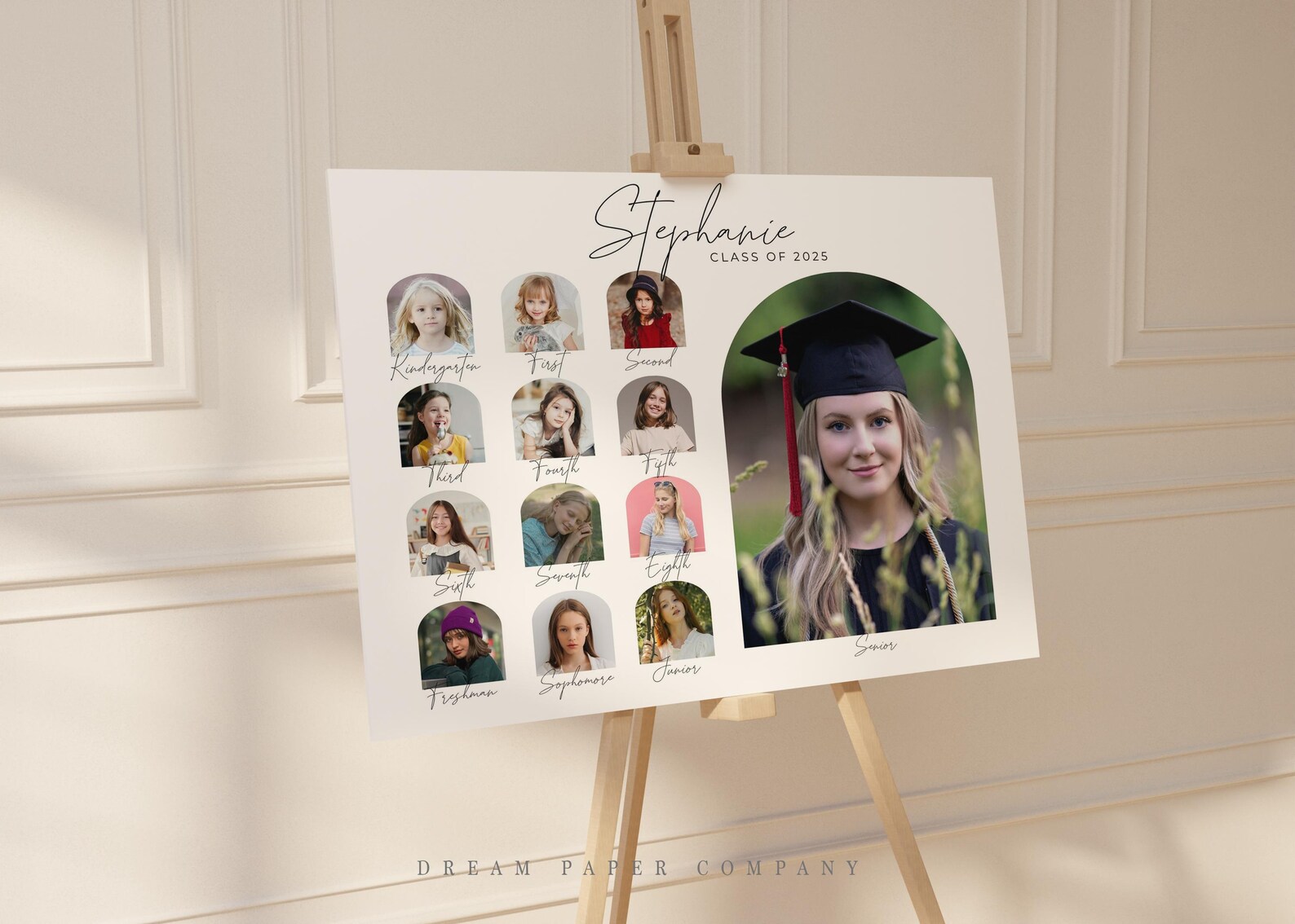 Graduation Through the Years Poster Template, Editable School Pictures ...