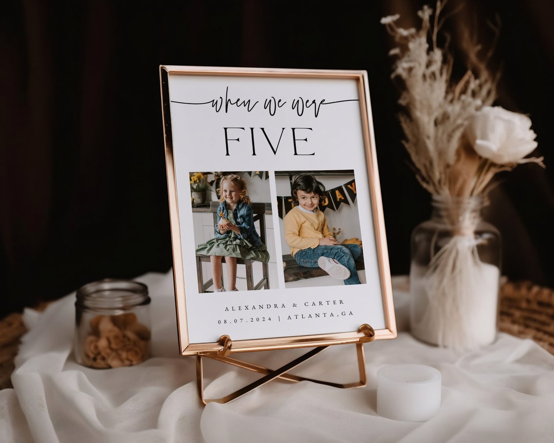 Photo Table Numbers Template, When We Were Age Table Numbers, Editable ...