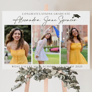 Graduation Photo Collage Poster, Class of 2025, Modern Graduate Photo ...