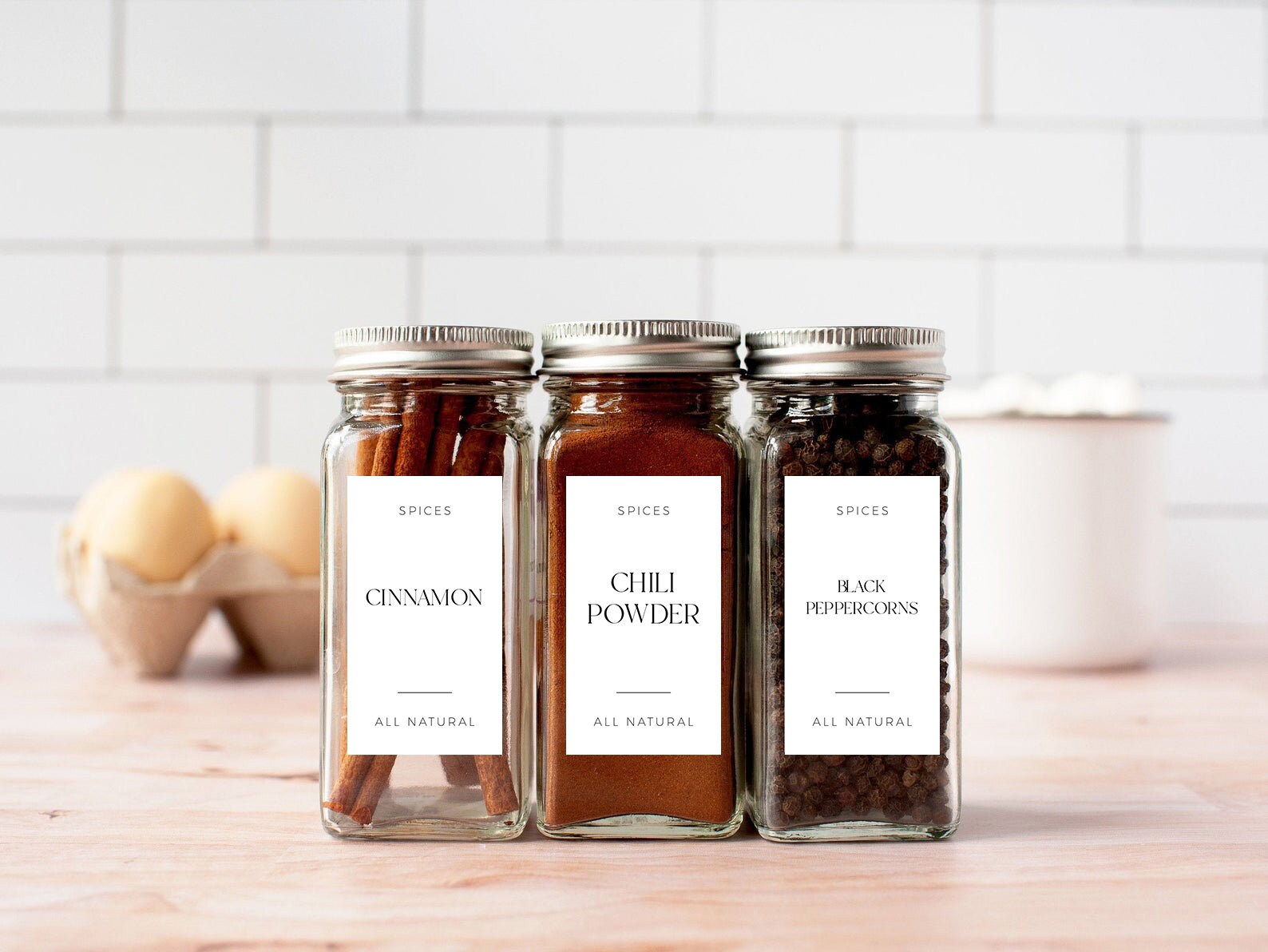 Spice Jar Label Template Modern Spices Label Editable | Etsy