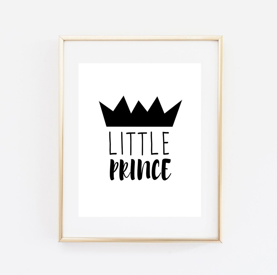 Little Prince Printable Black and White Nursery Wall Art Boy Nursery ...