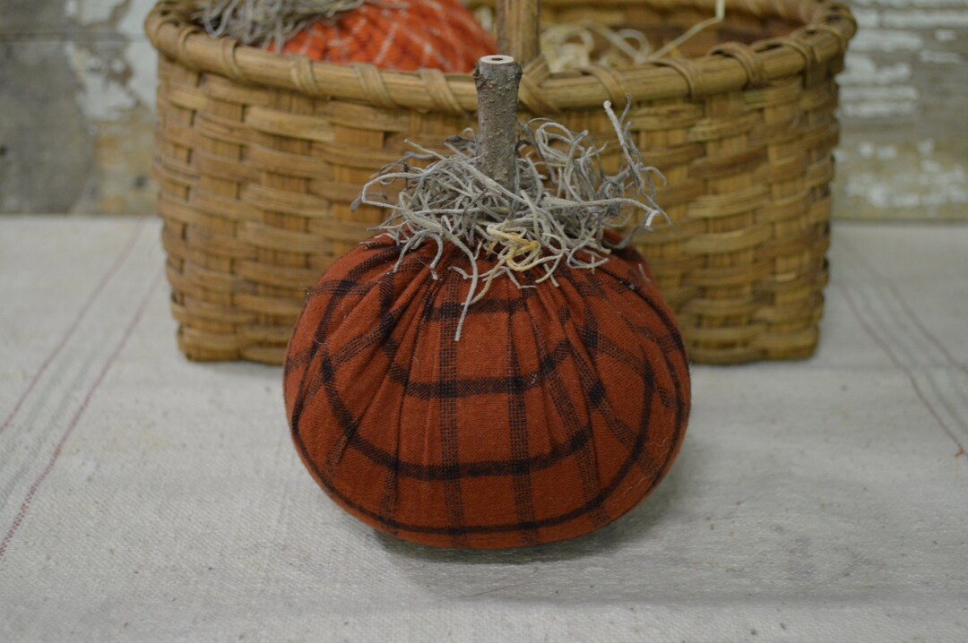 Fall Halloween Primitive Folk Art Handmade Pumpkin Ornament, Fall Decor ...