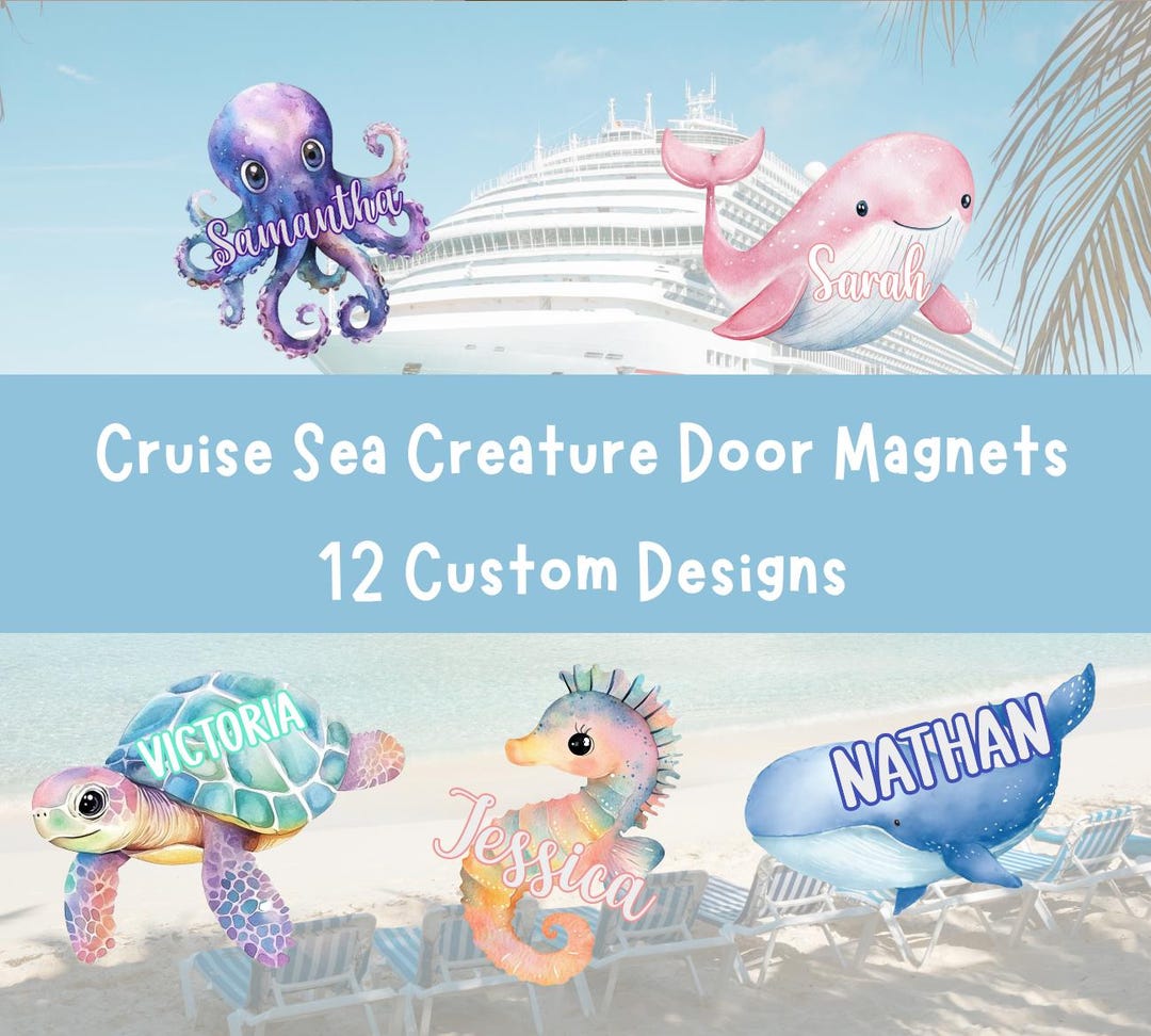 Custom Cruise Sea Creature Door Magnets - Etsy