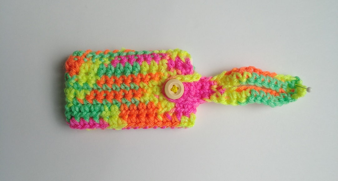 90's Neon Luggage Tag, Baggage Tag, Overnight Bag Tag, Duffel Bag Tag ...