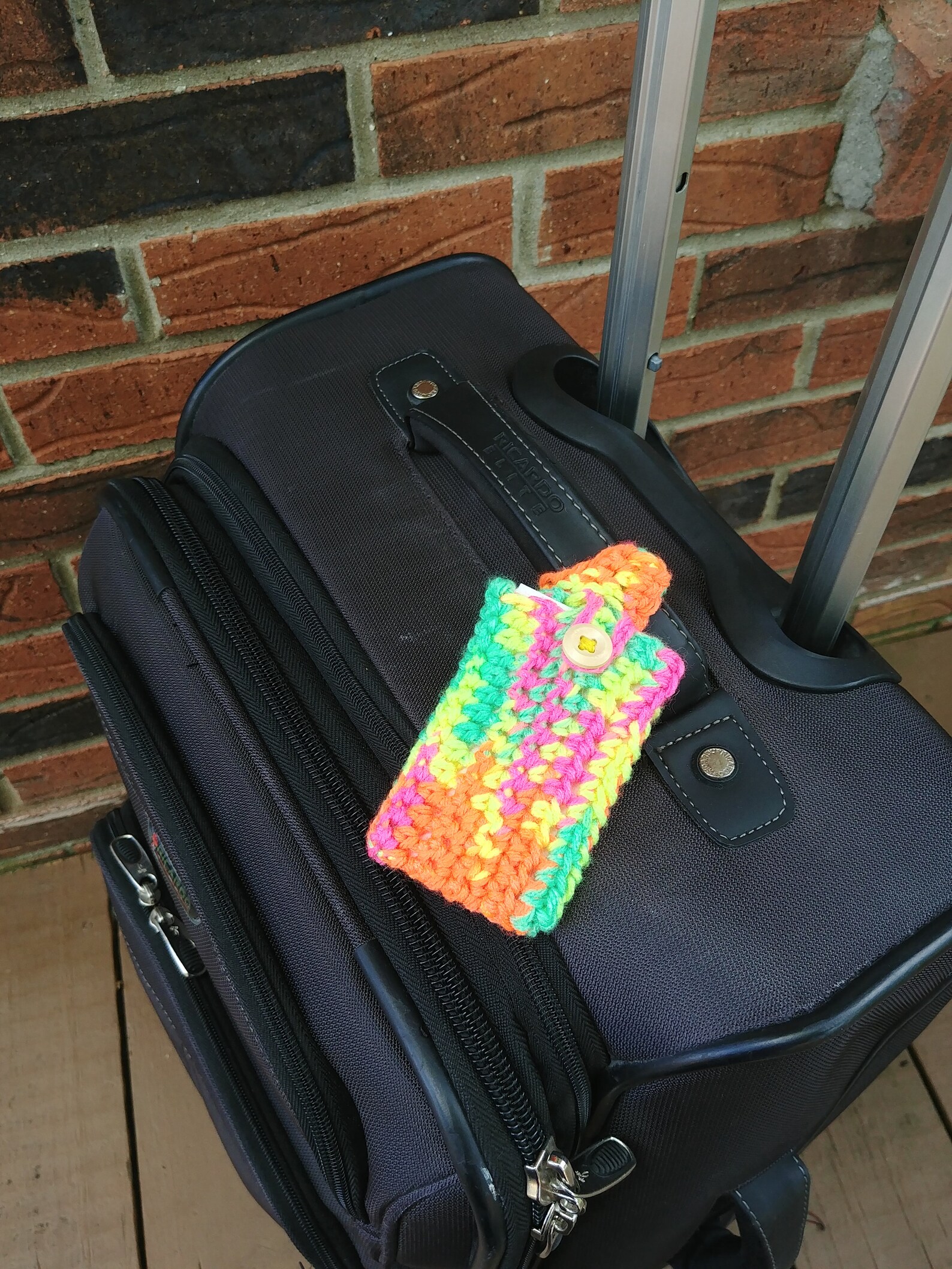 90's Neon Luggage Tag, Baggage Tag, Overnight Bag Tag, Duffel Bag Tag ...
