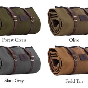 Rustic Waxed Canvas Cowboy Bedroll, With Leather Roll Straps - Cowboy ...