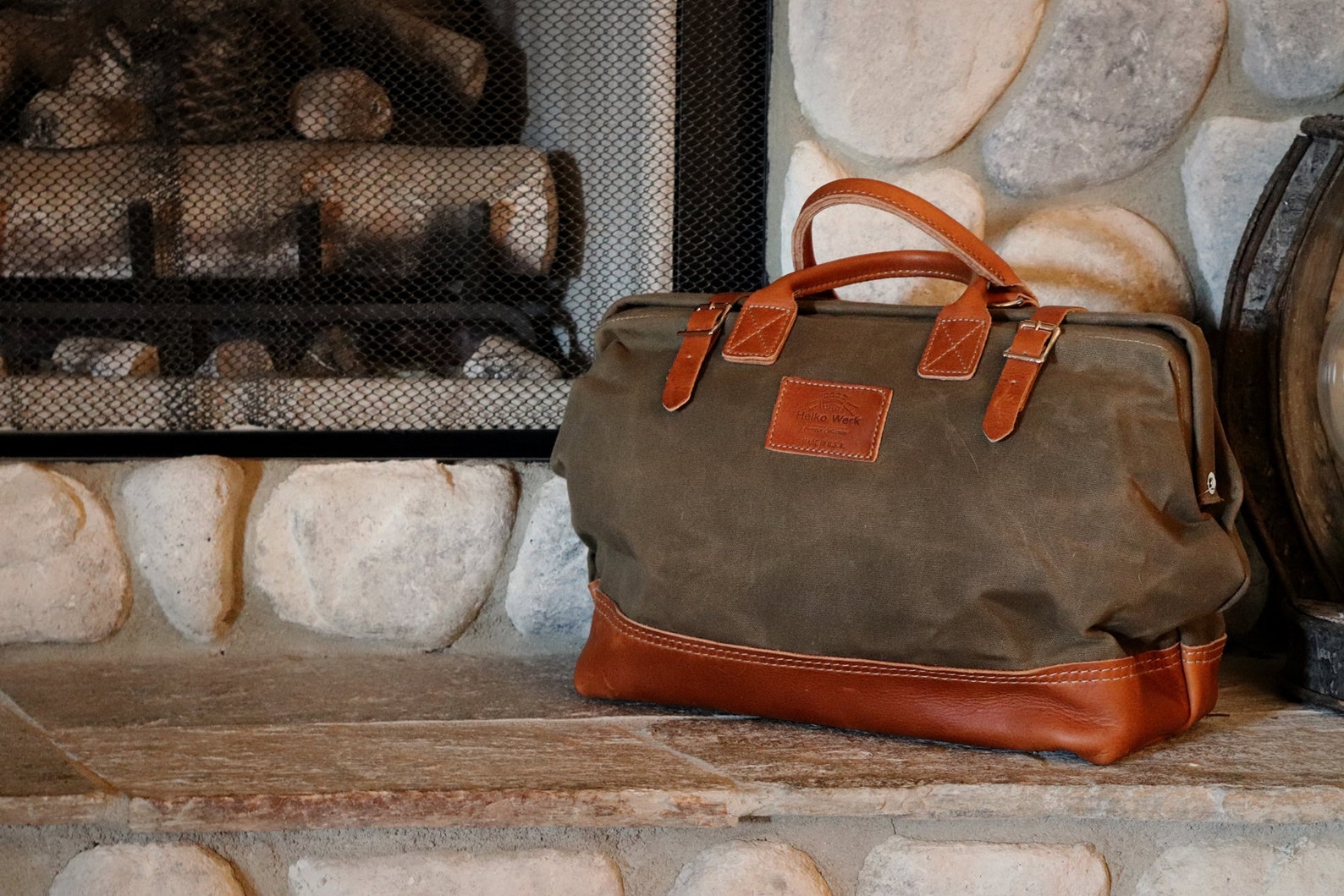 Waxed Canvas and Leather Mason Bag - Tool & Travel Bag (16") - Etsy