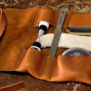 Axe Maintenance Kit - With Leather Tool Roll, Sharpening Stone ...