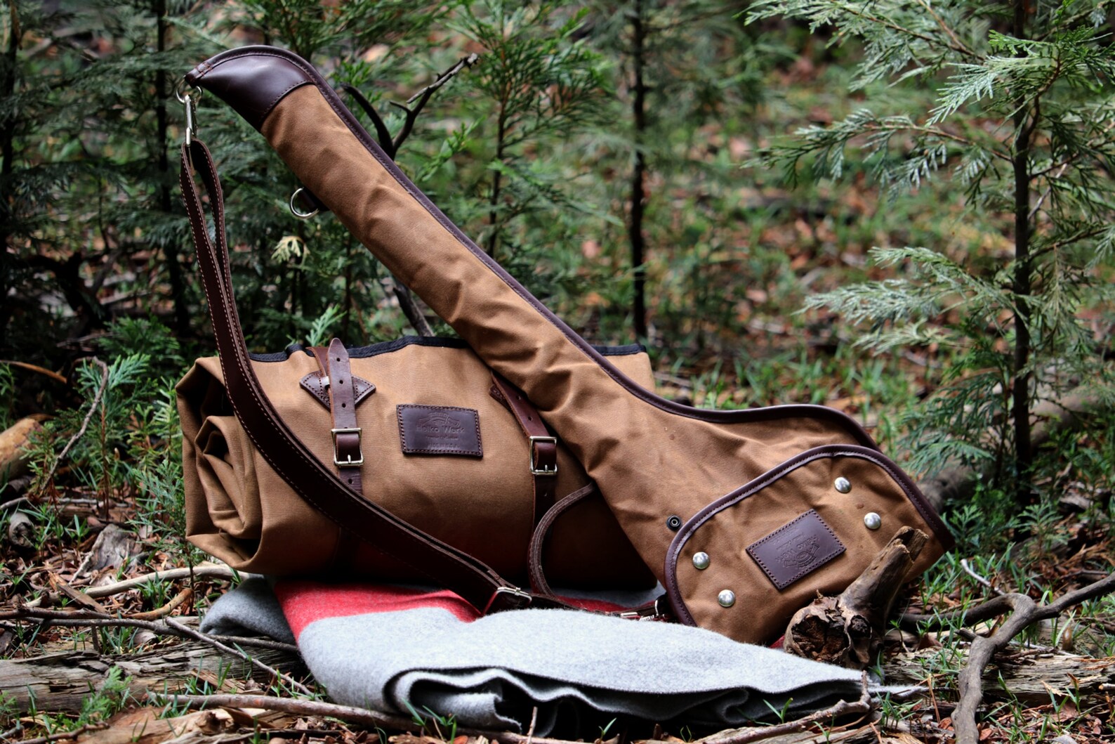 Leather & Waxed Canvas Axe Carry Case and Shoulder Bag - Etsy Australia