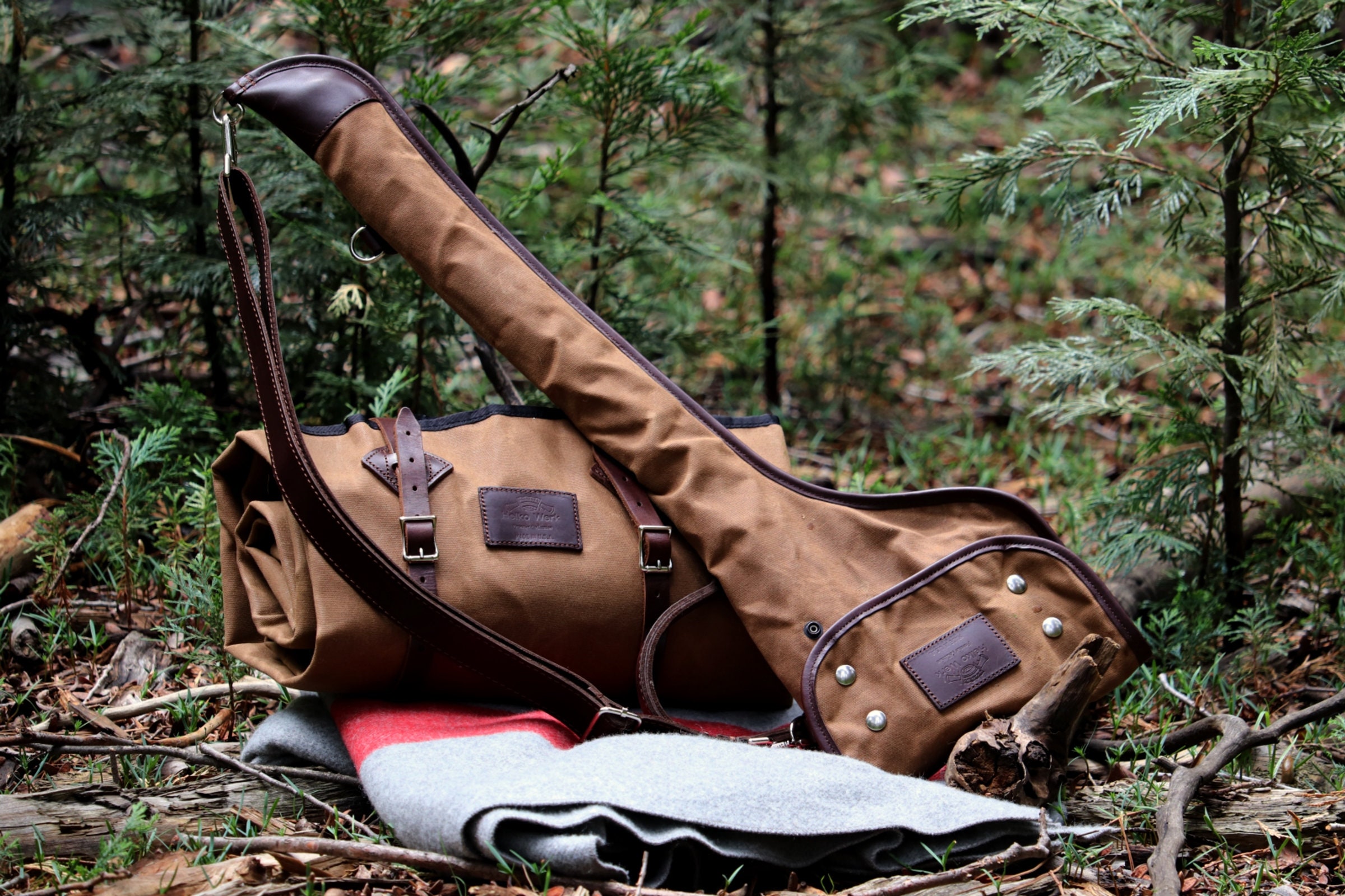 Leather & Waxed Canvas Axe Carry Case and Shoulder Bag | Etsy