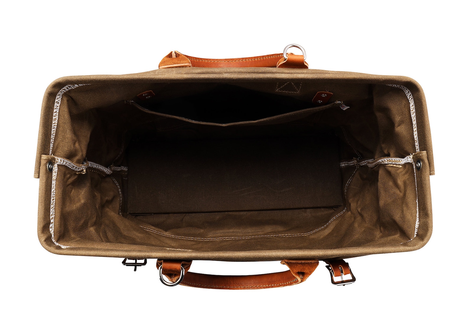 Waxed Canvas and Leather Mason Bag - Tool & Travel Bag (16") - Etsy
