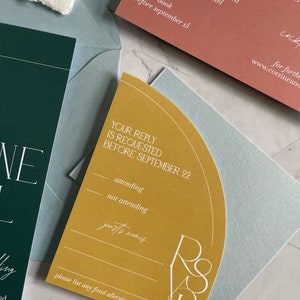 Handmade Paper Save the Date With Color Printing and Modern Fonts ...