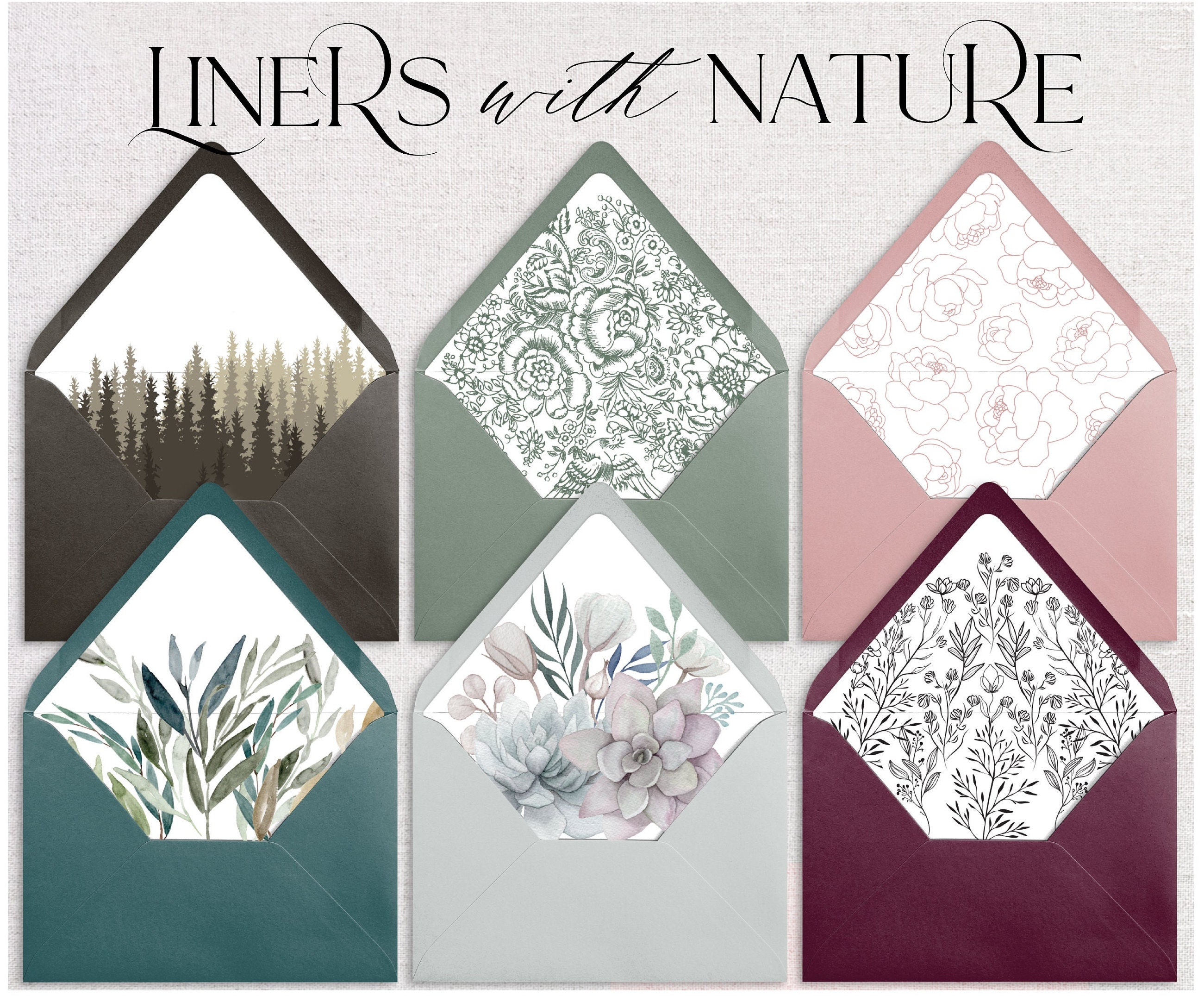 Printed Envelope Liners for Your DIY Wedding Invitations - Etsy