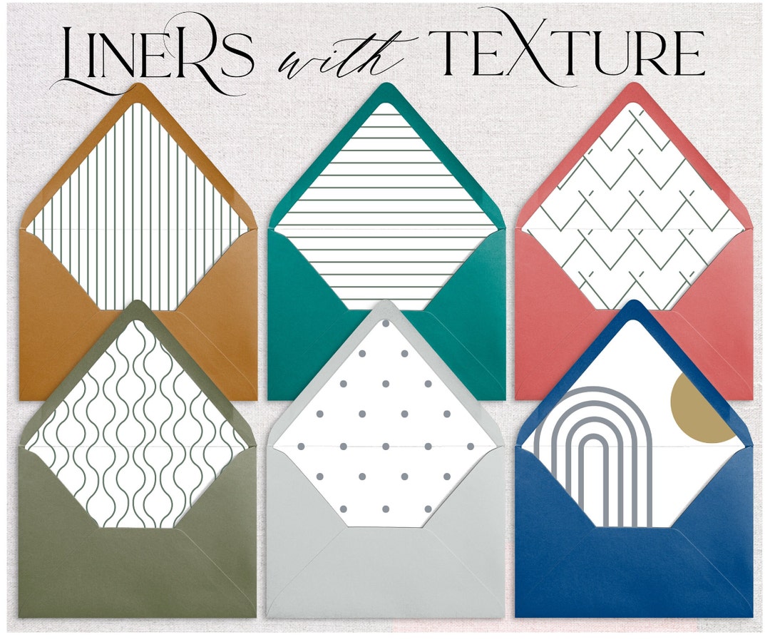 Envelope Liners With Patterns | DIY Wedding Invitation Printed Envelope ...