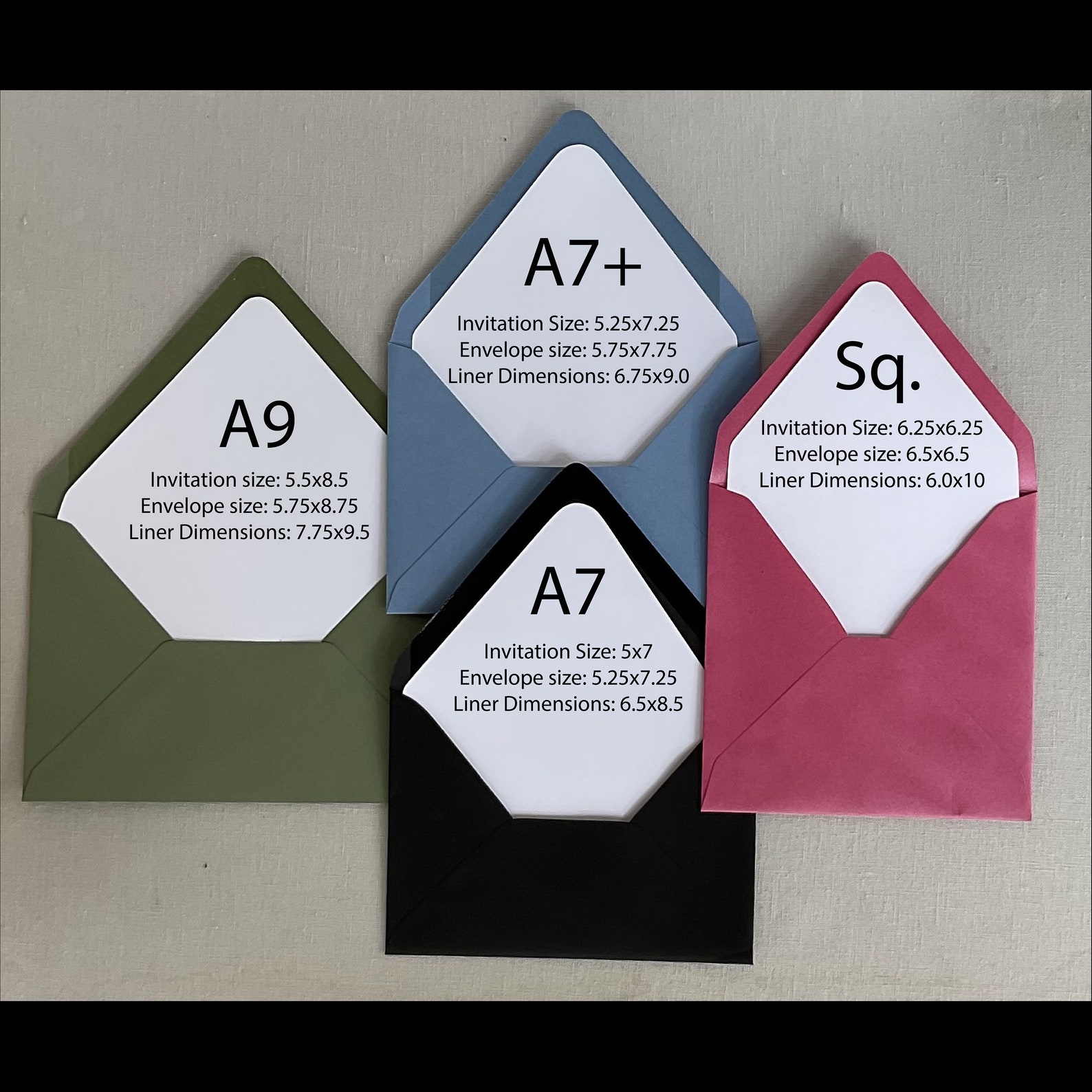 Printed San Francisco Skyline Envelope Liners for A7, A9, Square ...