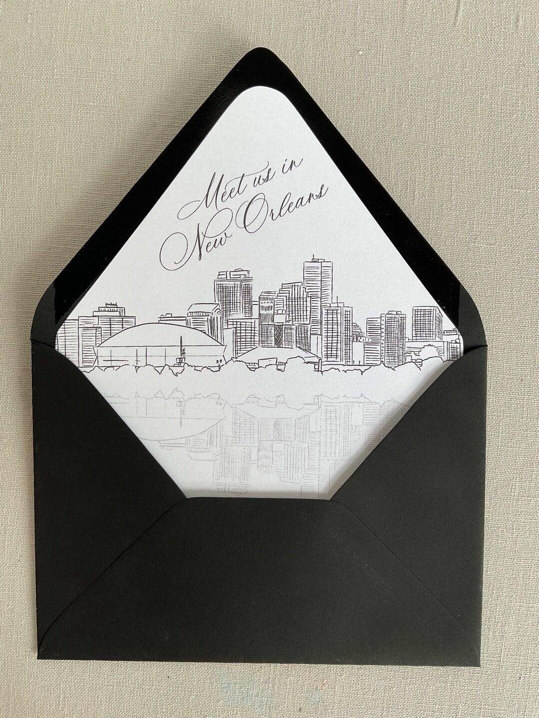 Printable New Orleans Skyline Envelope Liner Template, Envelope Liner ...