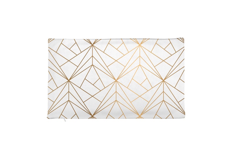 Gold Geometric Pattern Rectangle Throw Pillow Oversized - Etsy