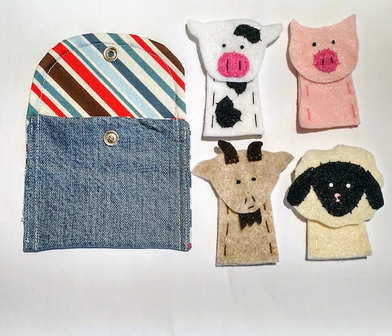 Farm Puppet Set Felt Finger Puppets Quiet Kids Toy Baby | Etsy