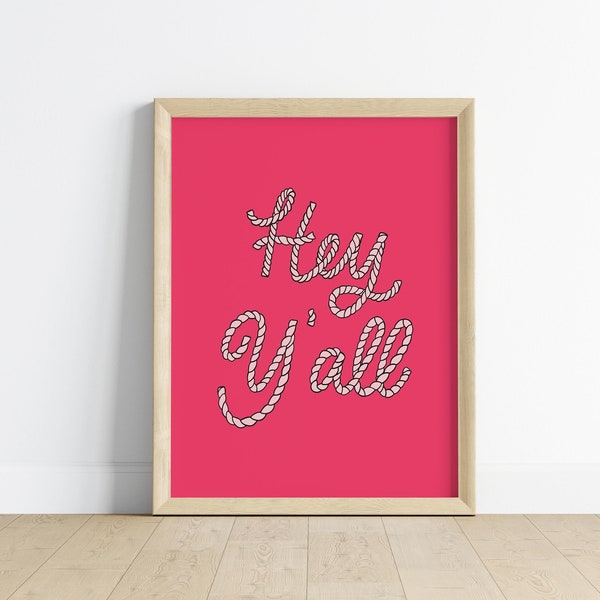 Hey Yall Print - Etsy