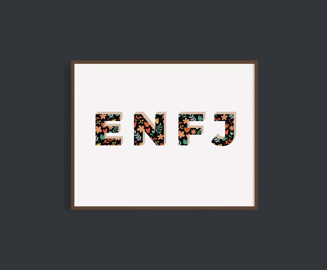 MBTI ENFJ Floral Digital Art Print - Etsy