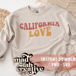 California Love Retro Digital Download PNG and SVG Files - Etsy