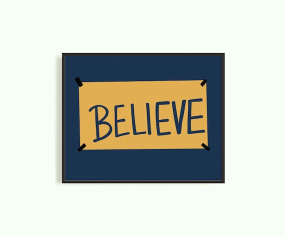 Believe Sign Digital Art Print | Etsy