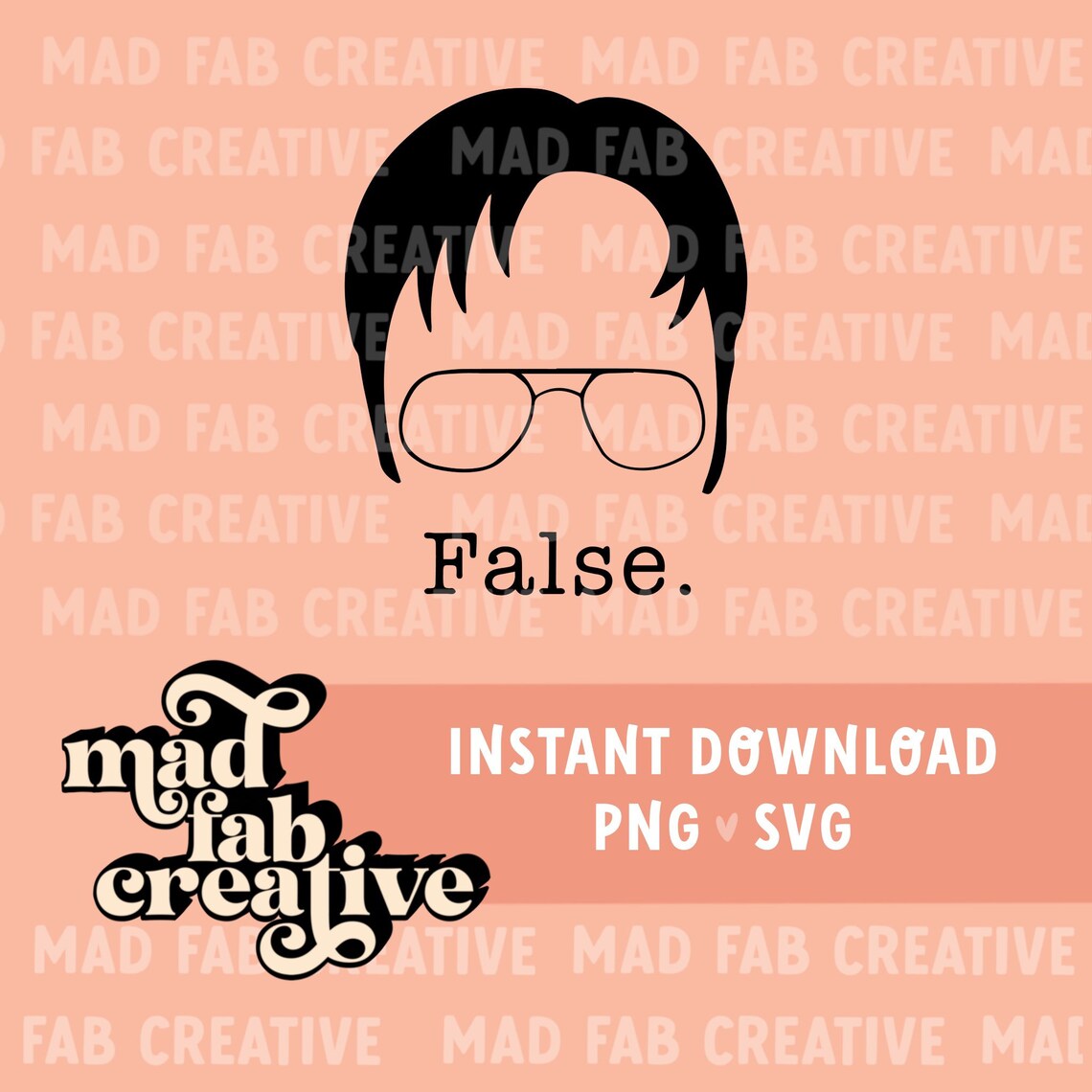 Dwight Schrute False Digital Download PNG and SVG Vinyl Cut - Etsy