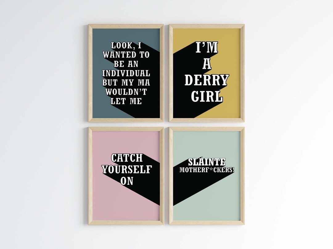 Derry Girls Digital Art Print Set of 7 - Etsy