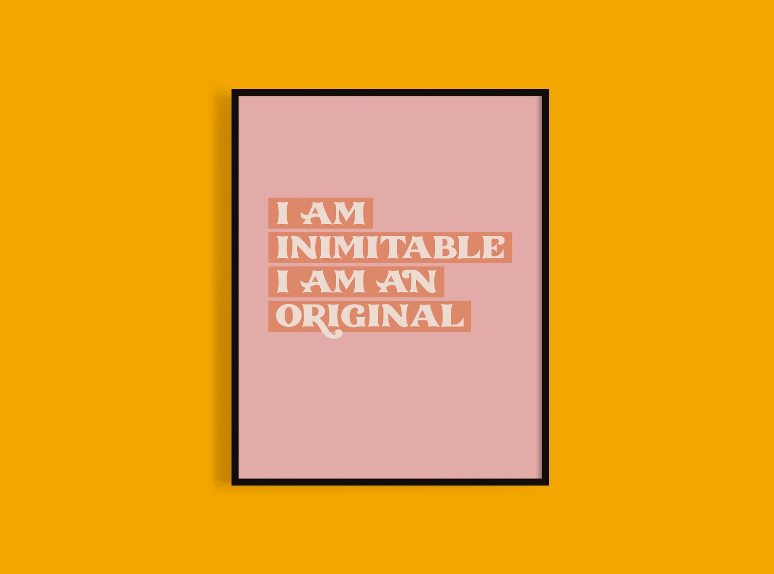 I Am Inimitable I Am an Original Hamilton Digital Art Print - Etsy
