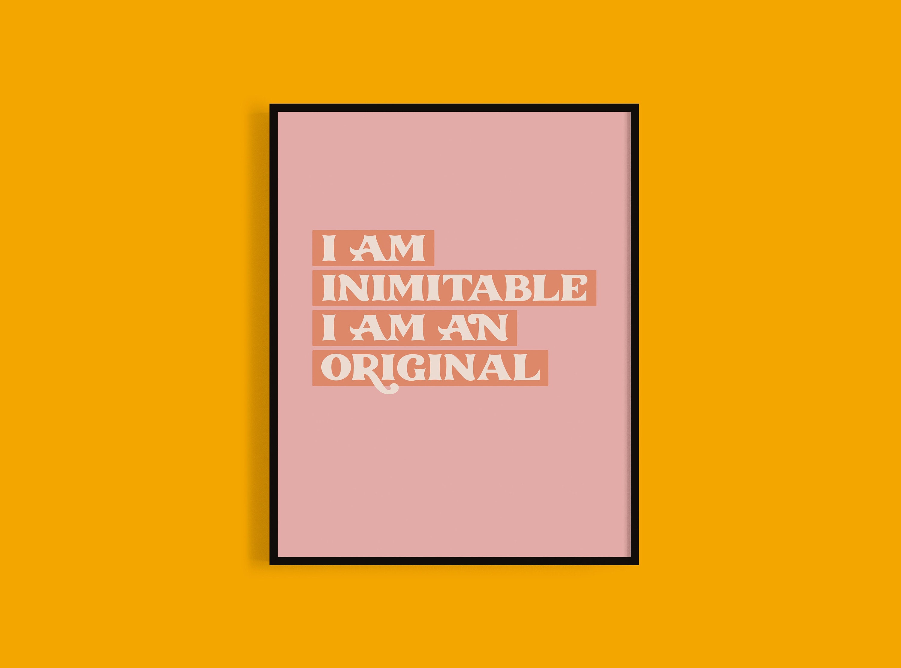 I Am Inimitable I Am an Original Hamilton Digital Art Print - Etsy