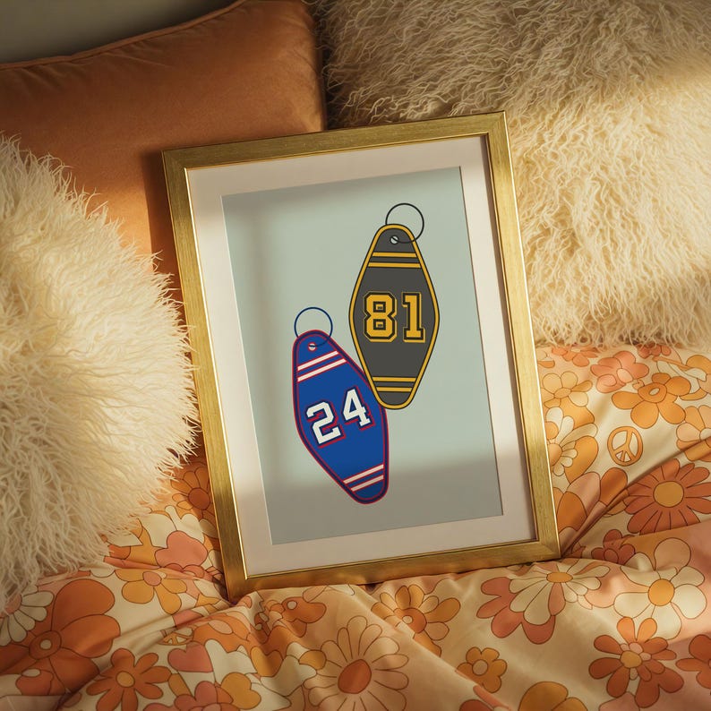 Heated Rivalry Hotel Keys Jersey Numbers Digital Art Print Poster ...