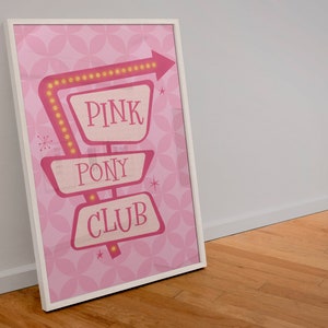 Pink Pony Club Retro Digital Art Print - Etsy