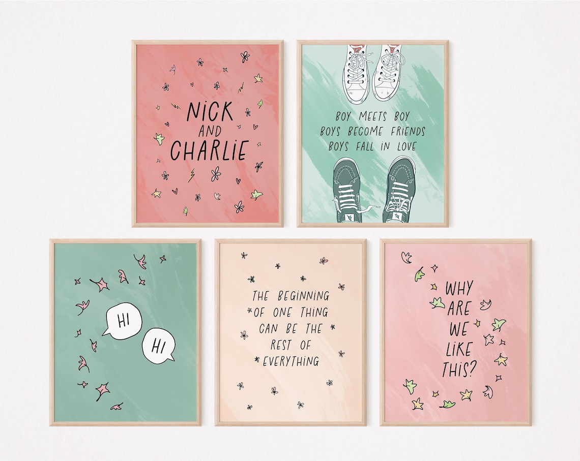 Set of 5 Heartstopper Digital Art Prints - Etsy