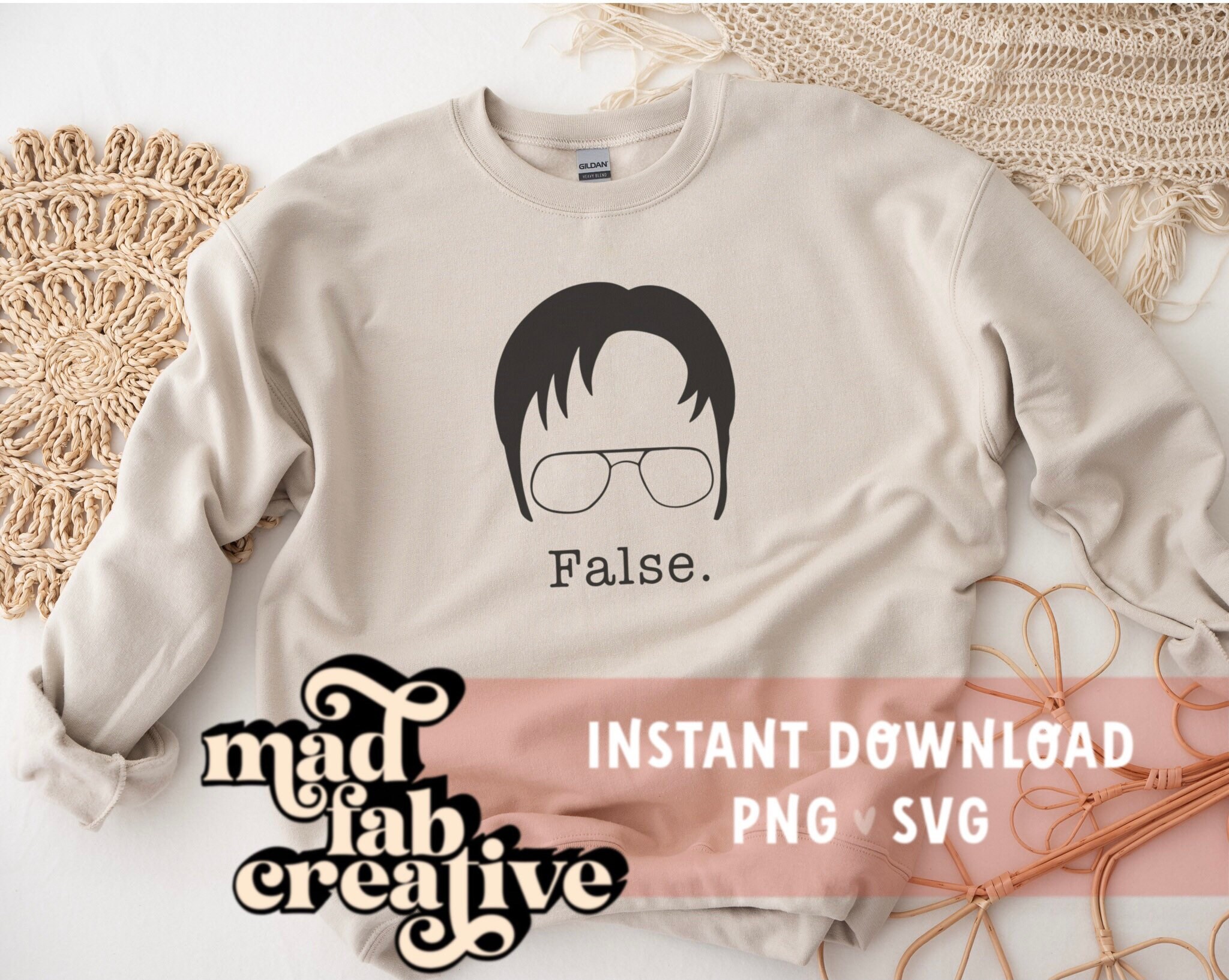 Dwight Schrute False Digital Download PNG and SVG Vinyl Cut File - Etsy