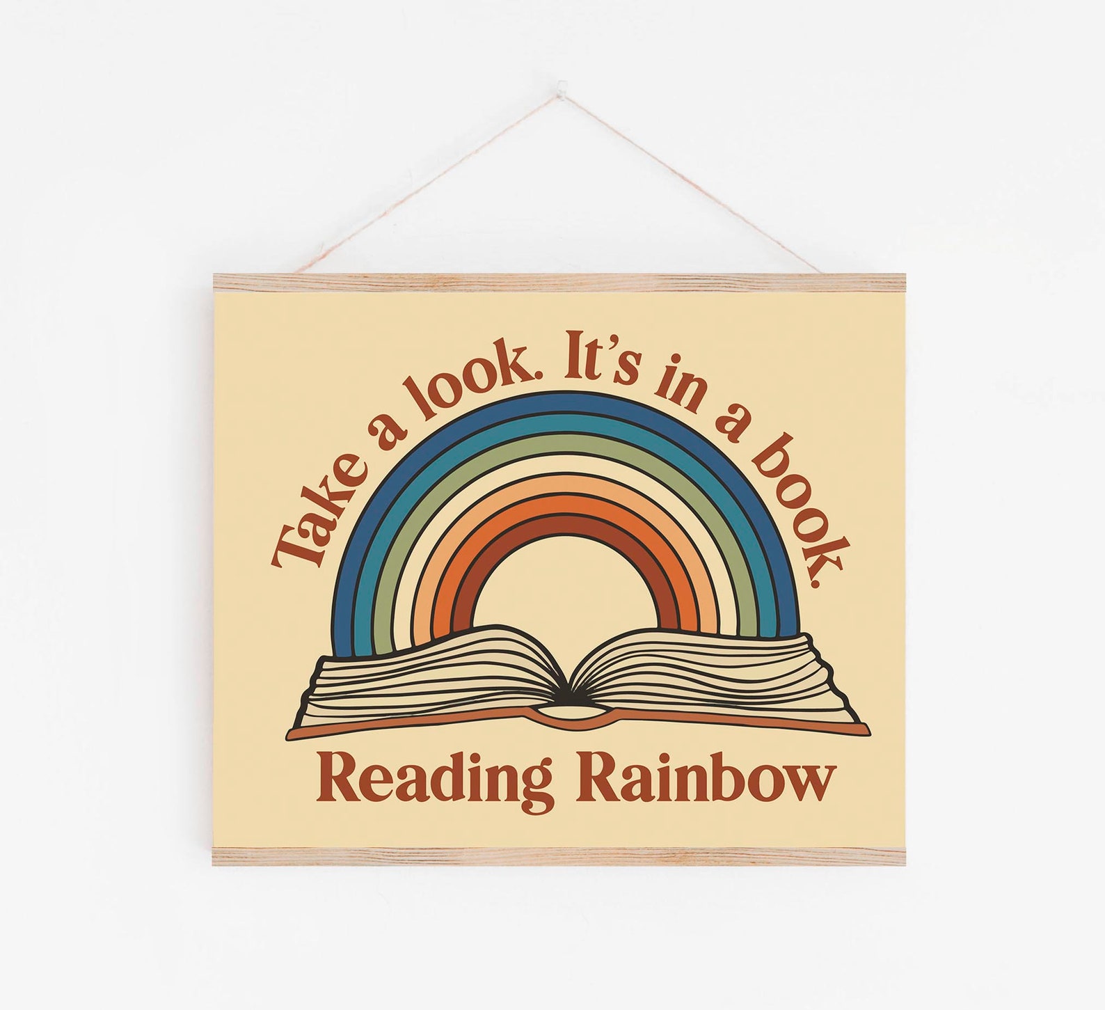 Reading Rainbow Retro Digital Art Print - Etsy